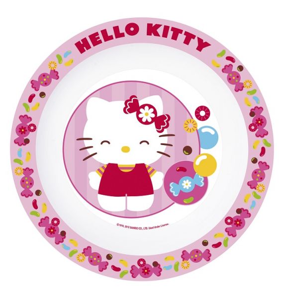 POS-Teller tief im Hello Kitty Design